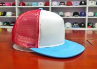 China Custom Cotton Snapback Caps with Mesh Back Flat Bill 52-62cm Size OEM Logo for sale