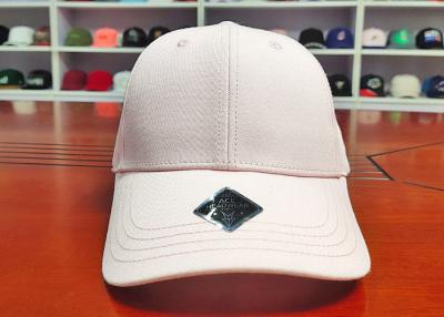 China Custom Logo Pink 6 Panel Ponytail Baseball Cap for Women 58cm Cotton for sale