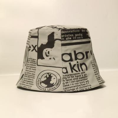 China Foldable Double Face Reversible Bucket Hat 56-58cm Summer Promotional Cap for sale