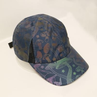 China Custom 6-Panel Reflective Print Sports Cap 56-58cm Size with OEM/ODM Manufacturing for sale