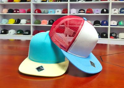 China Custom 6 Panel Snapback Hats 100% Cotton Flat Bill Caps for Embroidery Logo 56-60cm for sale