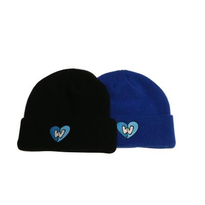 China Custom Knitted Beanie Hats with Leather Patch - 65cm Carton Size, 100pcs MOQ for Men and Women for sale