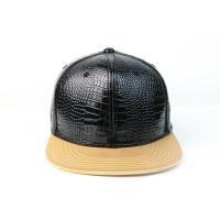 China 3D Embroidery PU Flat Brim Snapback Hats / Hip Hop Fluorescent Cap for sale