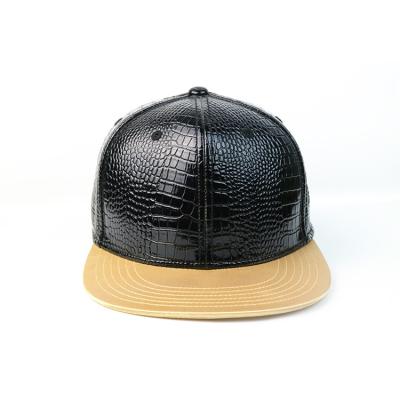China 3D Embroidery PU Flat Brim Snapback Hats / Hip Hop Fluorescent Cap for sale