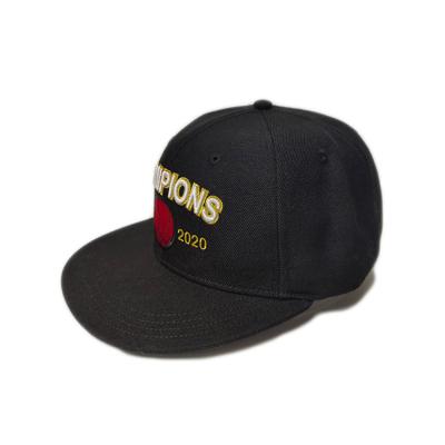 China Custom Embroidery Logo Snapback Cap 58cm Unisex 6 Panel Flat Brim Hat BSCI for sale