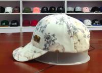 China Custom Printed Cotton Dad Hat with Metal Patch Front 58cm Unisex Baseball Cap for sale