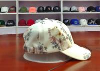 China Custom Printed Cotton Dad Hat with Metal Patch Front 58cm Unisex Baseball Cap for sale