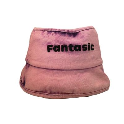 China Custom Embroidery Reversible Cotton Tie-Dye Fisherman Bucket Hat 56-58cm Adult Wide Brim for sale