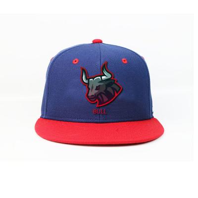 China Custom Black 6 Panel Wool Snapback Cap with 3D Rubber Logo Adult Size 58cm for sale