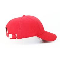 China Custom 100% Cotton Baseball Cap with Rubber Printing Logo Wings Red Ladder Cloth Unisex for sale