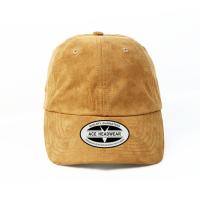 China Custom Blank Suede Baseball Cap with Metal Buckle 100% Cotton Yellow for sale
