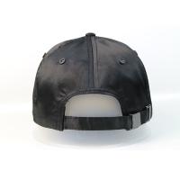 China Small MOQ Soft Silk Customized Black Embroidery Patch metal buckle baseball Hats Caps for sale