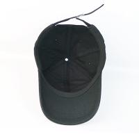 China Custom 100% Cotton Black Flat Embroidery Logo Long Strap Baseball Cap 10 Colors for sale