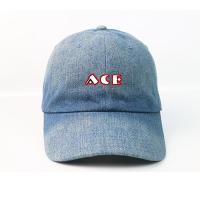 China ACE Wash Blue Denim Baseball Cap - 100% Cotton Custom Logo Hat with 32kg Carton Weight and 200pcs MOQ for sale