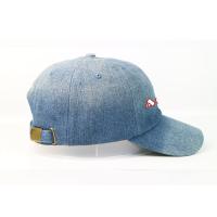 China ACE Wash Blue Denim Baseball Cap - 100% Cotton Custom Logo Hat with 32kg Carton Weight and 200pcs MOQ for sale