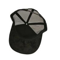 China Custom Snapback Trucker Hat 6 Panel Embroidery Logo Cotton Black White Mesh Cap for sale