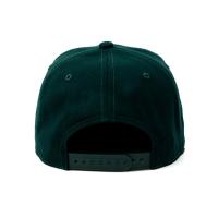 China Customized Dark Green Hip Hop Snapback Hats Flat Brim 100% Cotton for sale