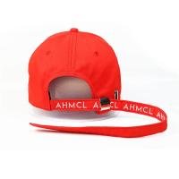 China Custom 100% Cotton 6 Panel Baseball Cap with 3D Embroidery Star Design Red for sale