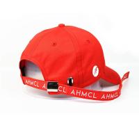 China Custom 100% Cotton 6 Panel Baseball Cap with 3D Embroidery Star Design Red for sale