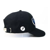 China 100% Cotton Customized Design Black rubber wolf Logo 6 Panel Baseball Caps Hats for sale