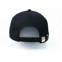 China Custom 100% Cotton 6 Panel Baseball Cap with Inner Tape Printing Black for OEM Branding for sale