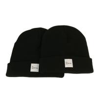 China Custom 100% Acrylic Knitted Beanie Hat with Embroidery Logo Woven Label 75g Winter Cap for sale