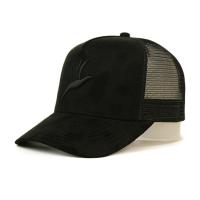 China Custom 3D Embroidery 5-Panel Suede Trucker Cap with Plastic Buckle - 58-60cm Adult Size, 100pcs MOQ for sale