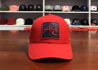 China Custom 3D Embroidery Logo 6 Panel Baseball Cap 100% Cotton Unisex Adult Red for sale