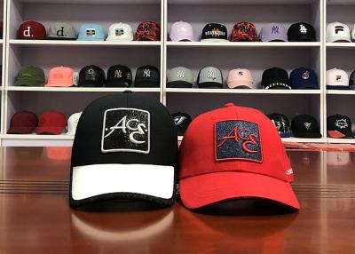China ACE Brand Custom 6 Panel Baseball Cap 100% Cotton Red Unisex Hats OEM Logo Embroidery for sale