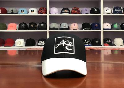 China Customize ACE mix color black and white 6panel structured baseball caps hats for sale