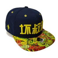 China Custom Sublimated Snapback Hat with 3D Embroidery Flat Brim 56-60cm Adult Size for sale