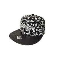 China Durable PU Fabric Flat Brim Snapback Hats Size 56-58cm Full Printed for sale