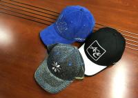 China Custom 6 Panel Structured Blue Embroidery Rubber Patch Baseball Cap 100% Cotton for sale
