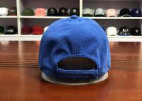 China Hot sale Customize velvet 6panel  blue rubber patch baseball caps hats for sale