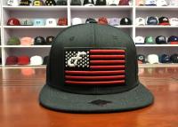 China Custom Black Embroidery Snapback Hat with Eagle Logo - 52-60cm Adjustable Size, 100% Cotton Sports Cap for sale