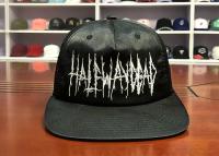 China Custom 100% Cotton Sports Snapback Hat 58cm Adjustable Black Embroidery Logo for sale