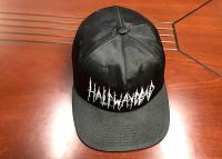 China Custom 100% Cotton Sports Snapback Hat 58cm Adjustable Black Embroidery Logo for sale