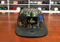 China Custom Sublimation Snapback Hat Flat Brim 58cm Polyester Tie Dye Trucker Cap Wholesale for sale