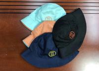 China Custom Logo 100% Cotton Twill Flat Embroidery Bucket Hats Caps 55-58cm for sale