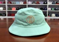 China Custom Logo 100% Cotton Twill Flat Embroidery Bucket Hats Caps 55-58cm for sale