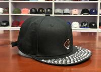 China High quality customized flat brim metal rivet shose buckle 6panel snapback hats caps for sale