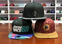 China Custom Unisex Snapback Hat 6 Panel 100% Cotton Adjustable 56-62cm OEM for sale