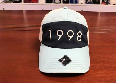 China Custom OEM Baseball Dad Hat 100% Cotton Black White 1998 Logo Embroidery Plastic Buckle for sale