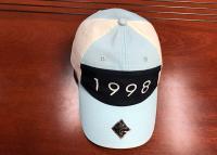 China Custom OEM Baseball Dad Hat 100% Cotton Black White 1998 Logo Embroidery Plastic Buckle for sale