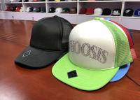 China Custom Logo Rhinestone Flat Brim 5 Panel Snapback Hats Adult Size 56-60cm for sale