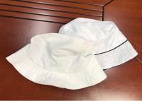 China Custom White Summer Fisherman Bucket Hat 100% Cotton Unisex 58-60cm for sale