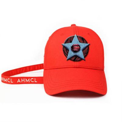 China Custom Embroidered Baseball Caps with Metal Patch Icon 58cm Unisex Hip Hop Cap for sale