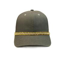 China Creative Baseball Long Brim Cap Custom Embroidery Chain Strip SGS BSCI for sale