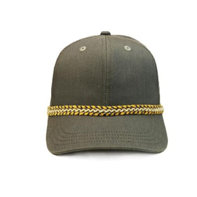 China Creative Baseball Long Brim Cap Custom Embroidery Chain Strip SGS BSCI for sale