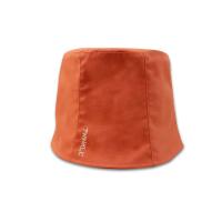 China Custom Flat Embroidery Logo Soft Fisherman Bucket Cap Winter Orange 58-60cm Adult Fishing Hat for sale